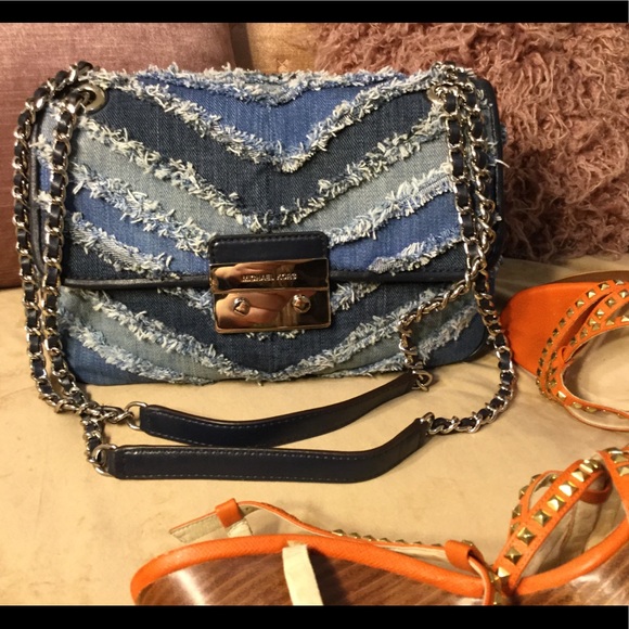 Michael Kors | Bags | Michael Kors Large Denim Bag | Poshmark